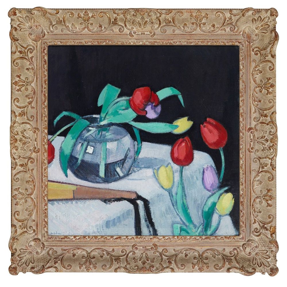 Still Life with Tulips | S.J. Peploe's Exquisite Work