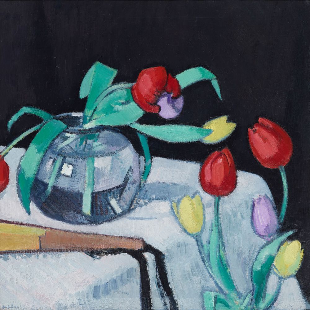 Still Life with Tulips | S.J. Peploe's Exquisite Work